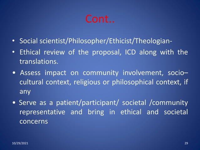 Ethics committee’s role and functioning committee formation | PPTX