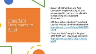Ethics & compliance refresher training rev2 2020 | PPT