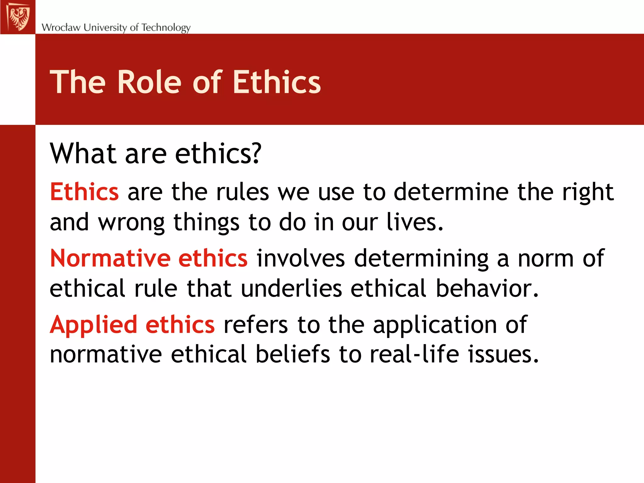 Ethics, definitions & theories | PDF