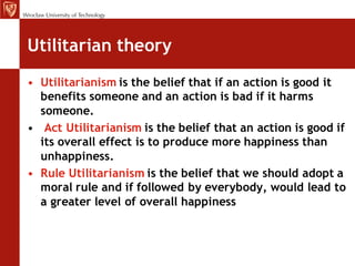 Ethics, definitions & theories | PDF