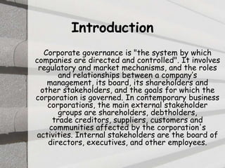 Ethics - Corporate Governance | PPT