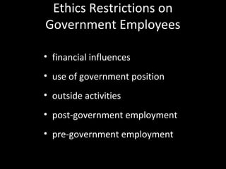 Service Contracting and Government Ethics Standards | PPT