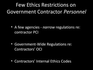 Service Contracting and Government Ethics Standards | PPT