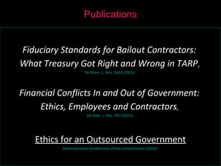 Service Contracting and Government Ethics Standards | PPT