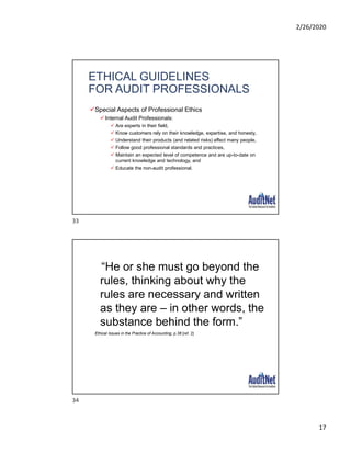 Ethics for internal auditors | PDF