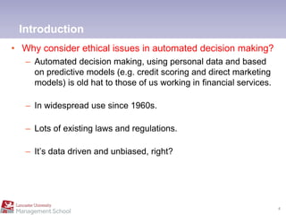 Ethics for artificial intelligence, machine learning and automated ...