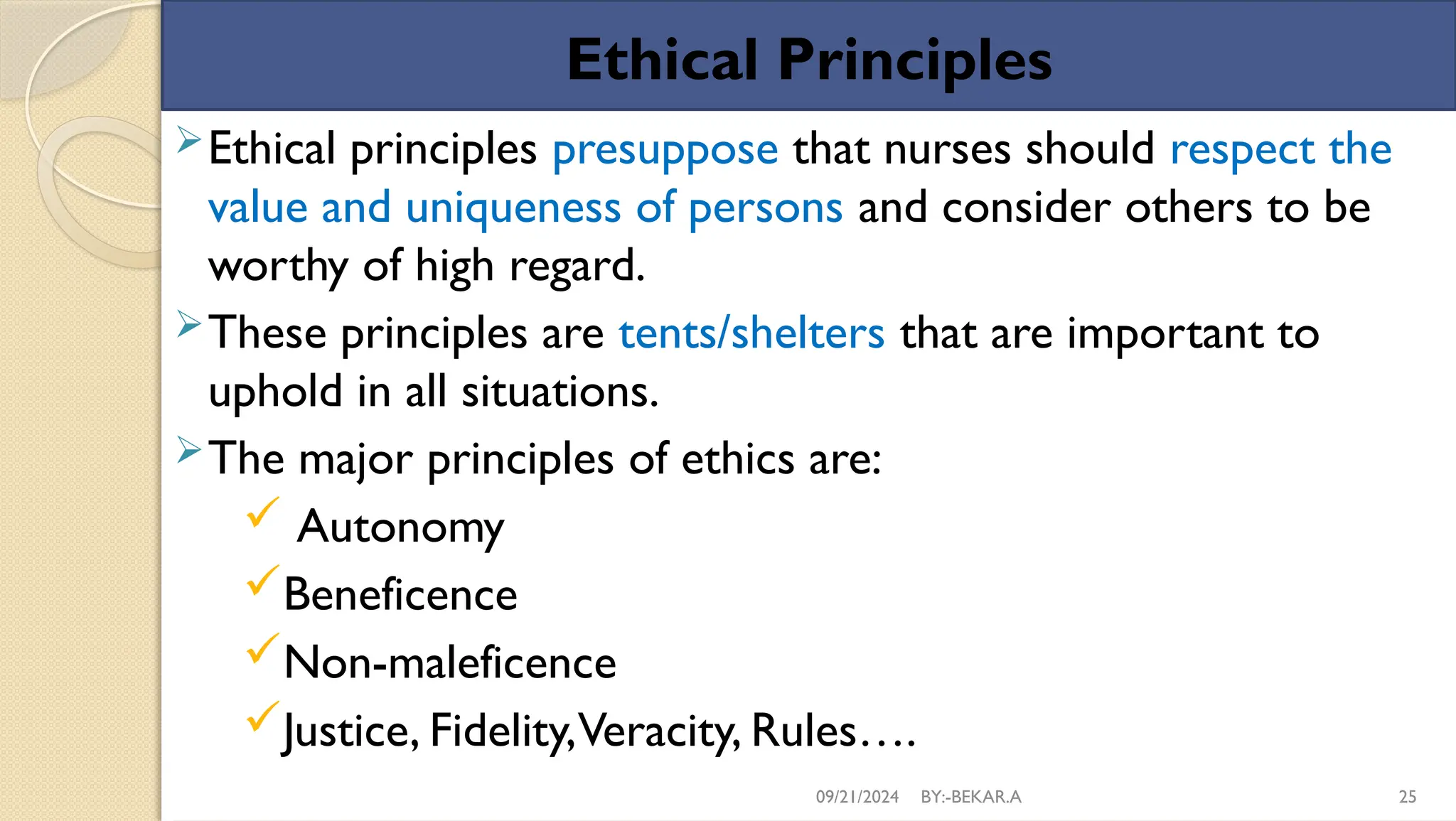 Ethics for Tvet Nursing students level 3 | PPTX