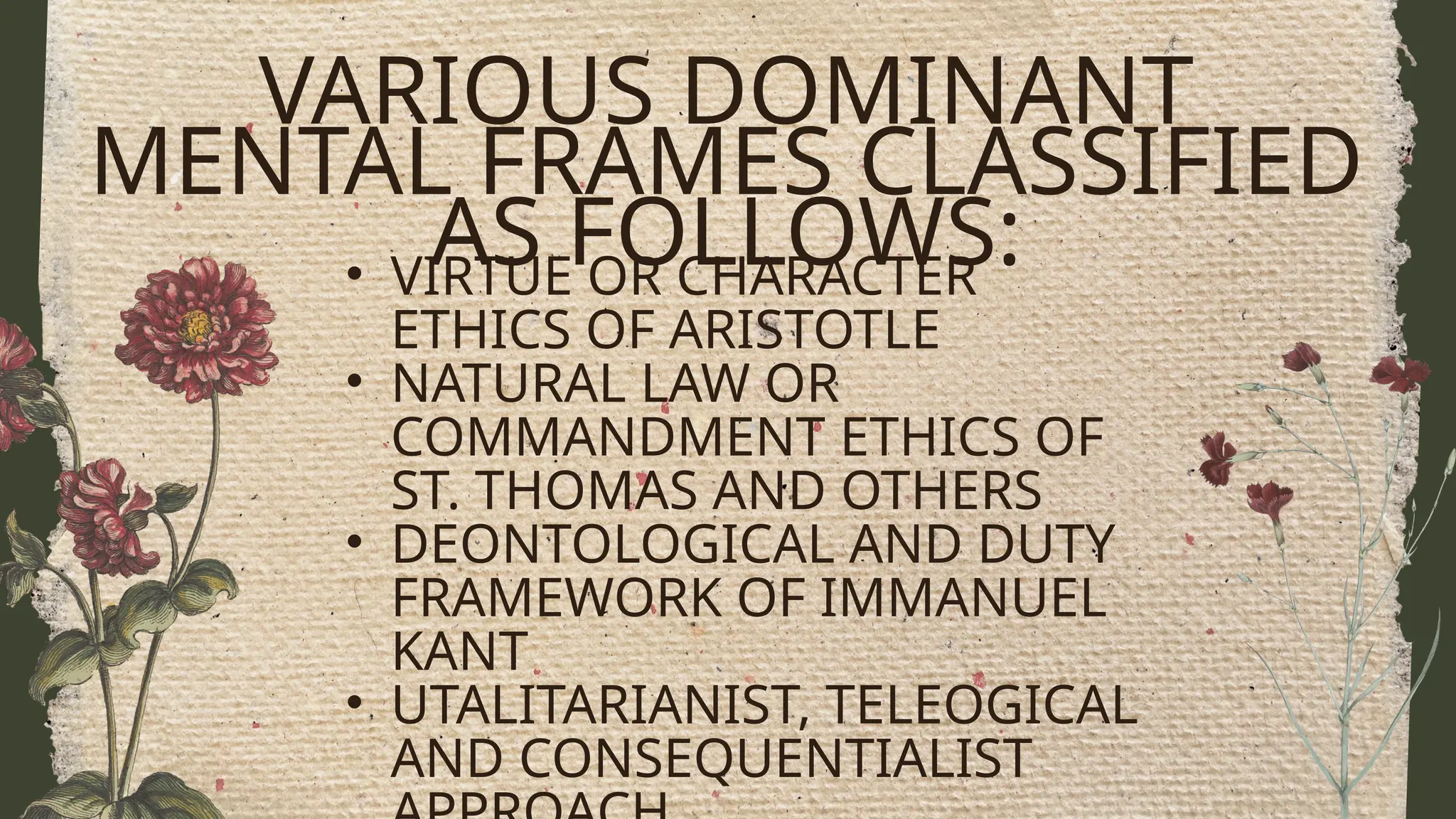 FRAMEWORKS AND PRINCIPLES BEHIND MORAL FRAMEWORKS | PPTX