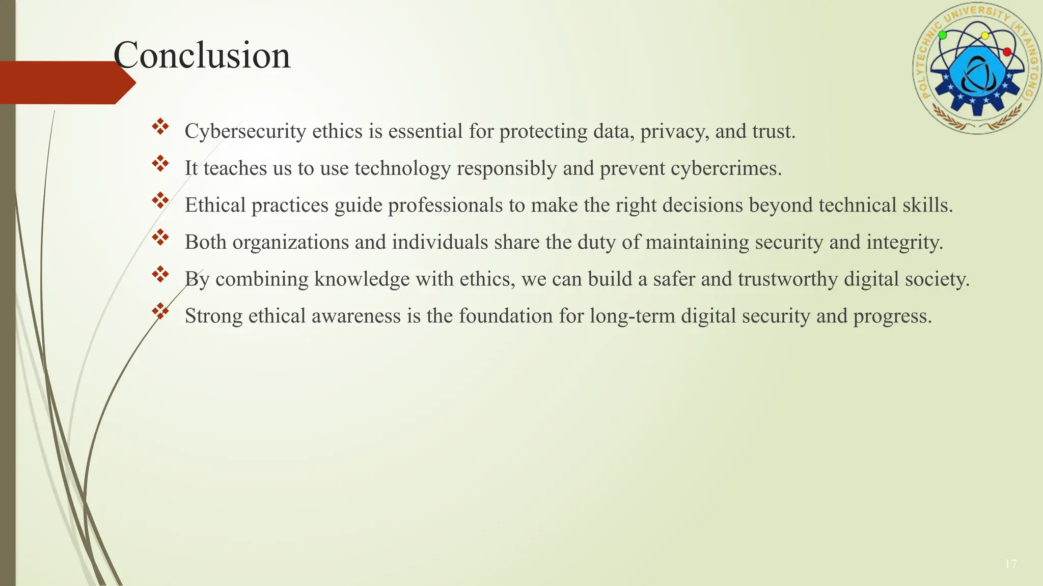 Ethical and Cybersecurity presentation | PPTX