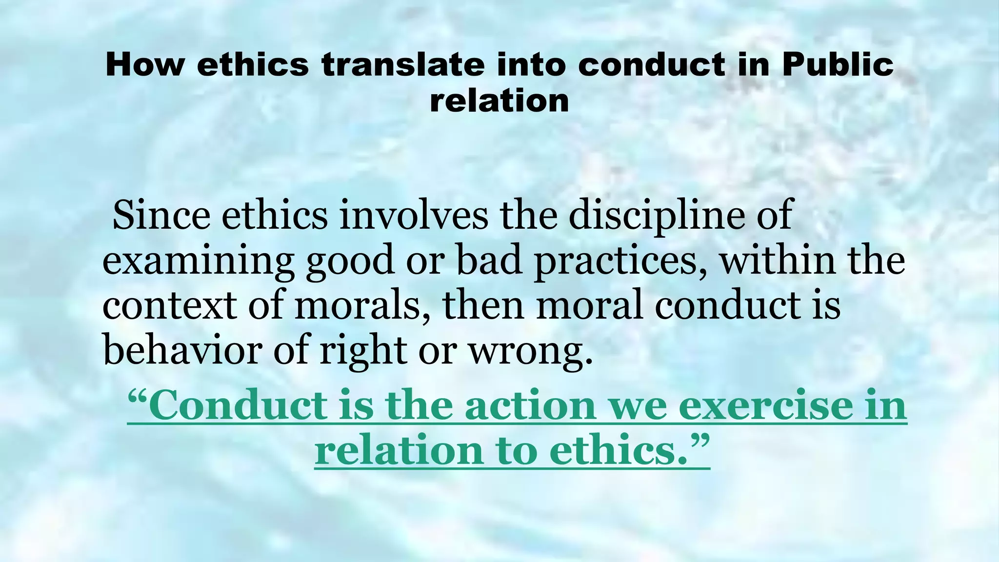 Ethics in Public Relations | PPTX