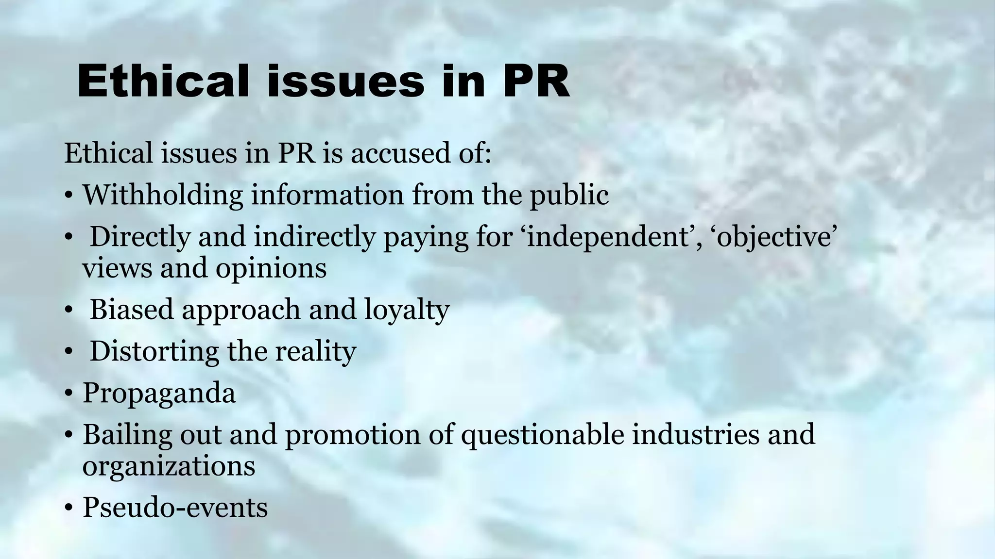 Ethics in Public Relations | PPTX