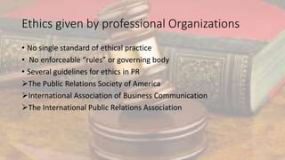 Ethics in Public Relations | PPTX