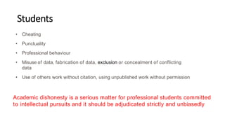 Ethics in academics | PPTX