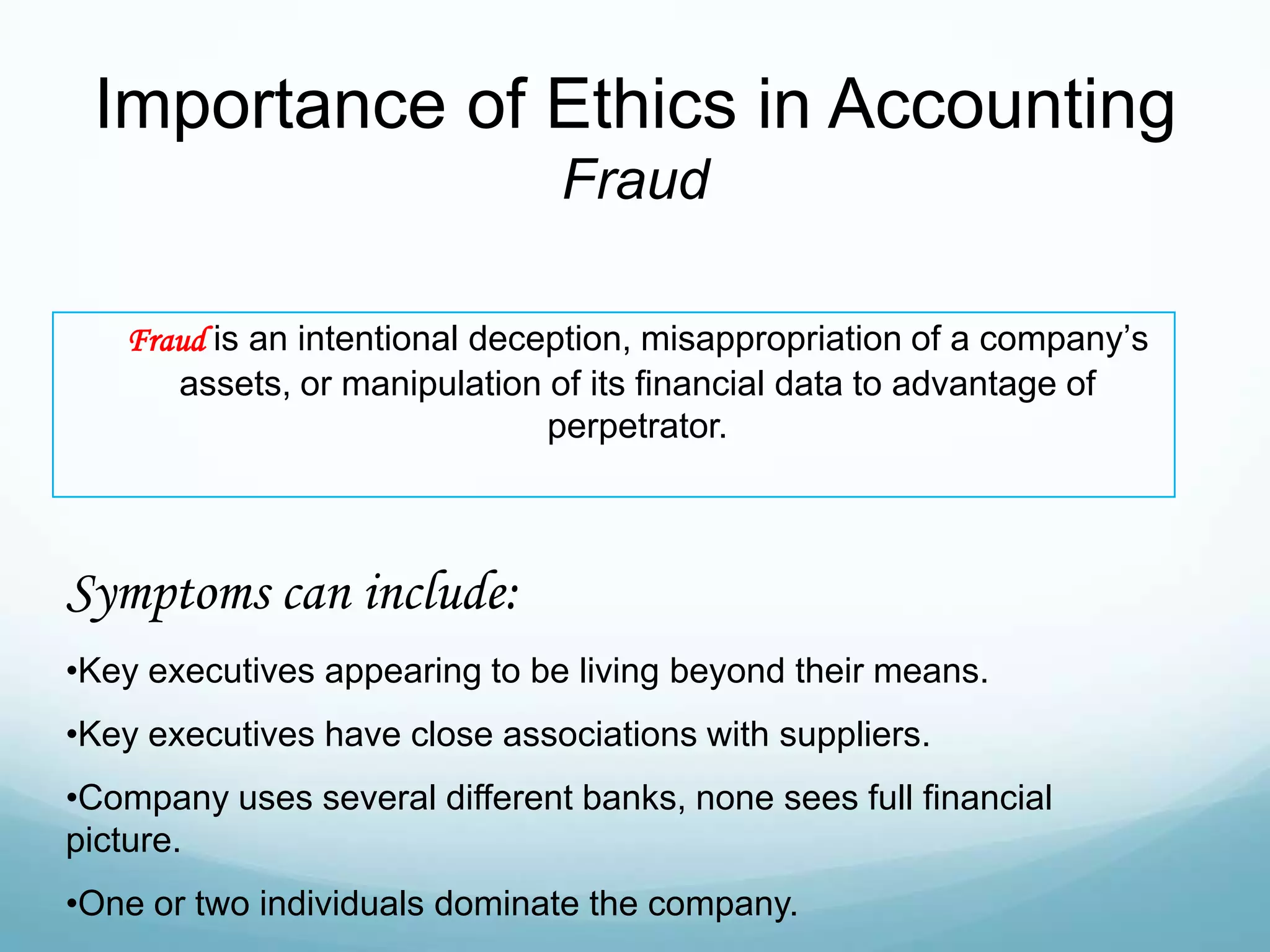 Ethics in accounting | PPTX