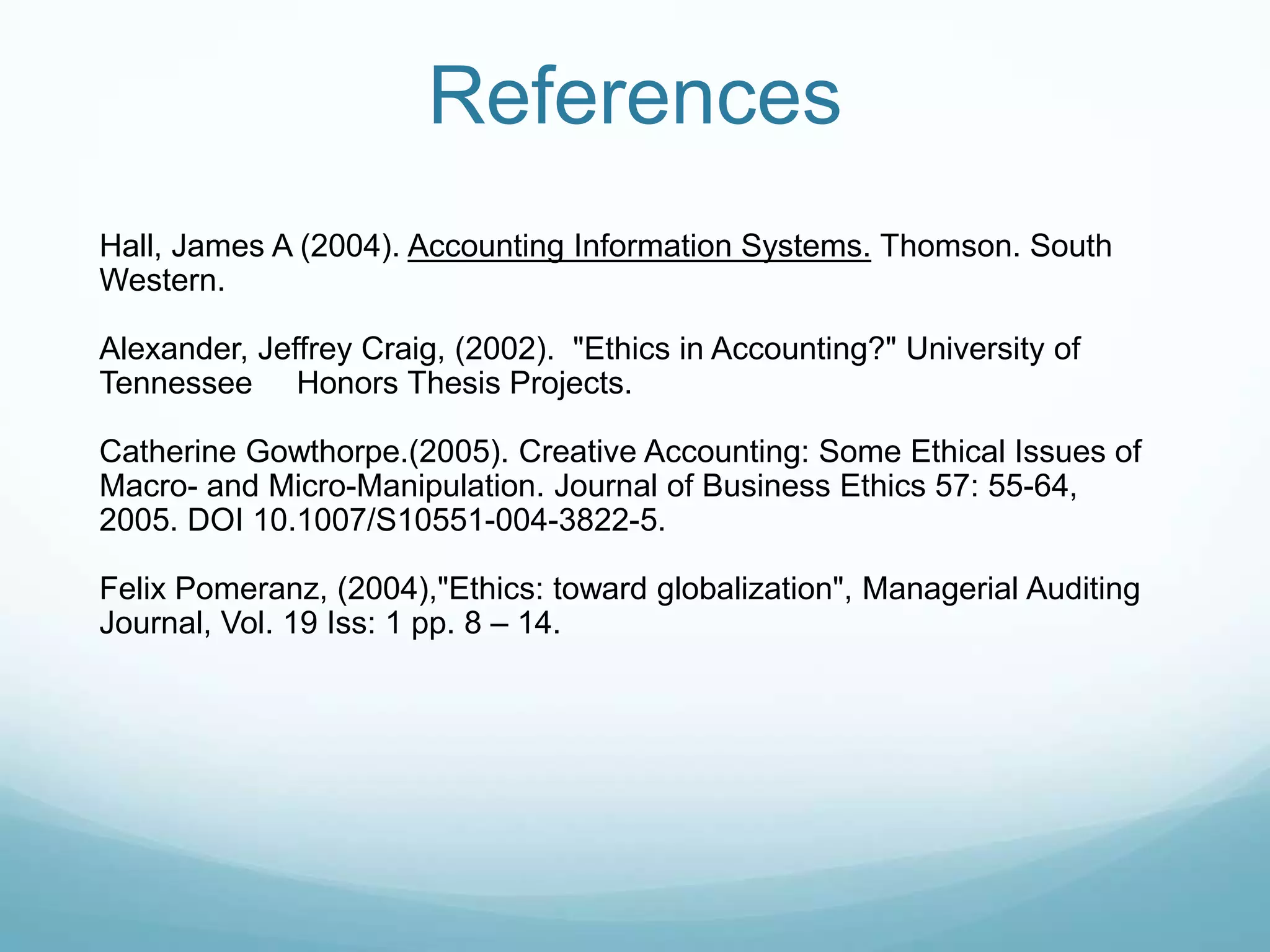 Ethics in accounting | PPTX