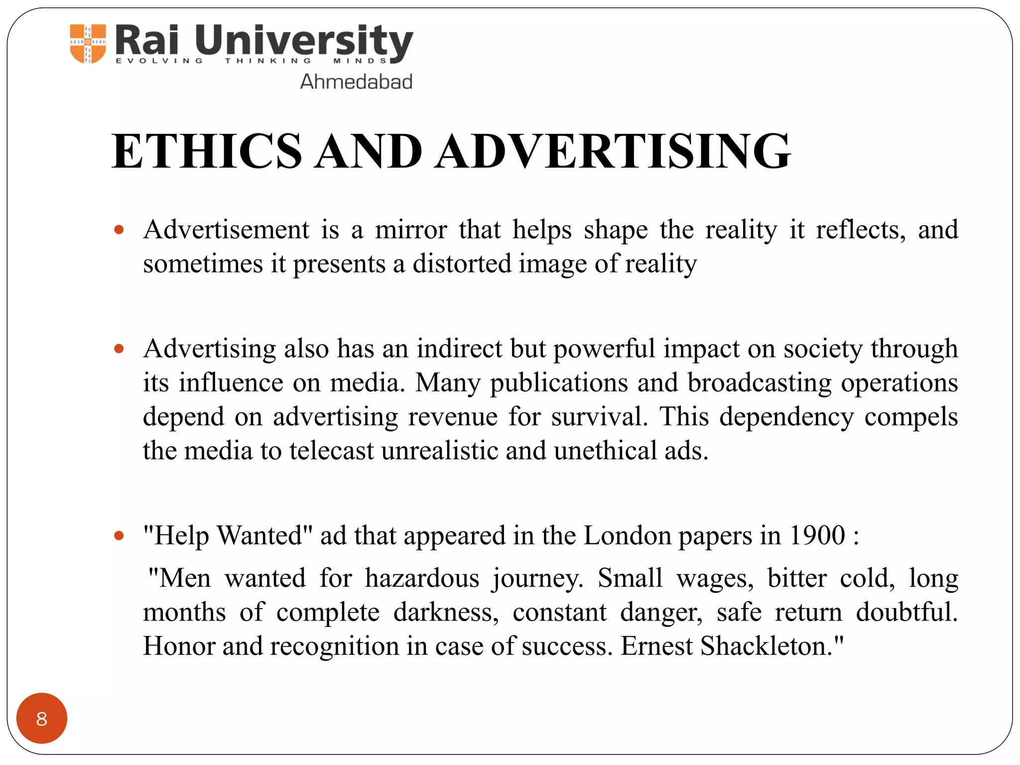 Ethics in advertising - Basics of advertising | PDF | Advertising ...