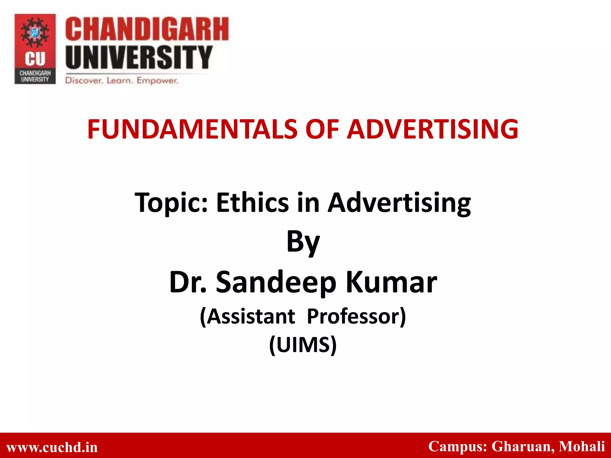Ethics in advertising | PPT