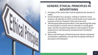 Ethics in advertising | PPTX