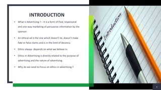 Ethics in advertising | PPTX
