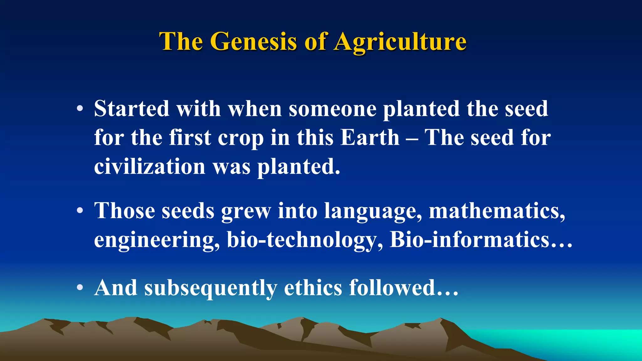 Ethics in Agriculture - Issues and Way Forward | PPTX