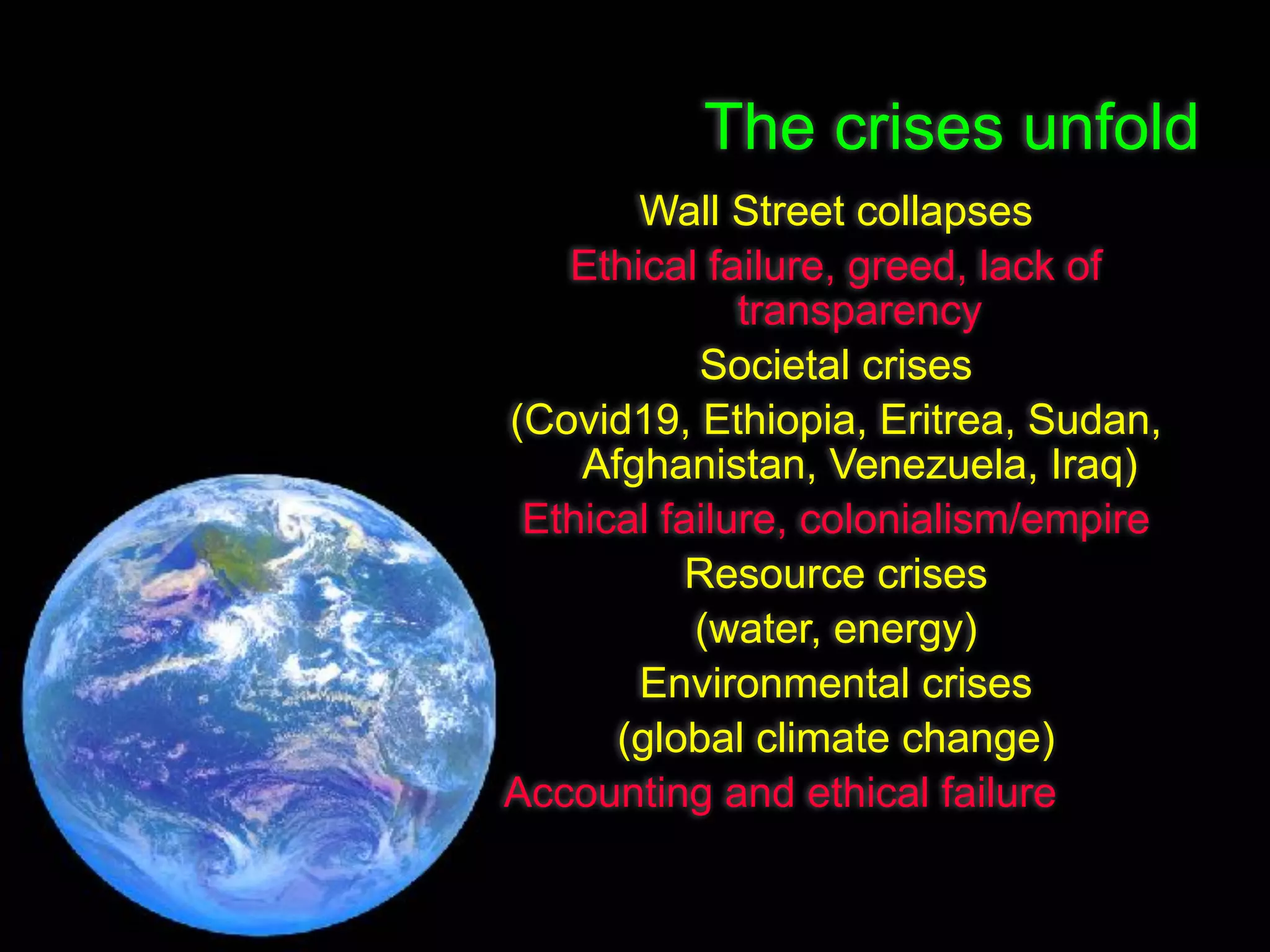 Ethics in a time of global crises | PPT