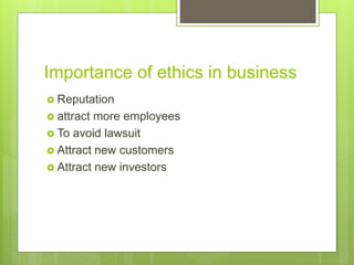 Ethics in business | PPT