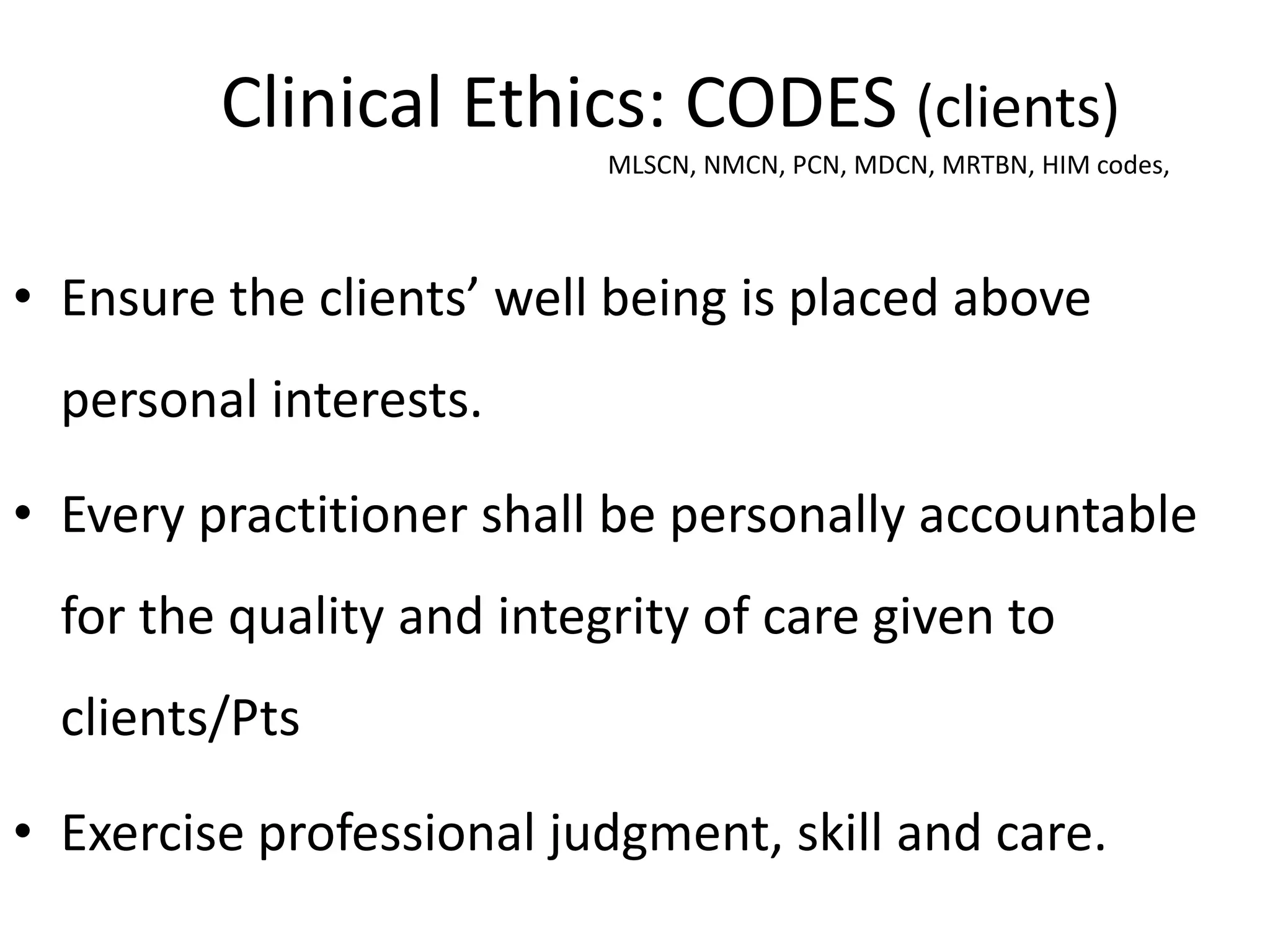 Ethics in clinical practice | PPT