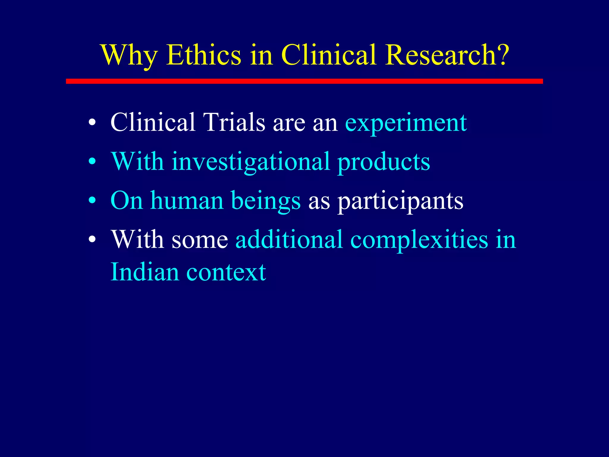Ethics in clinical research | PPTX