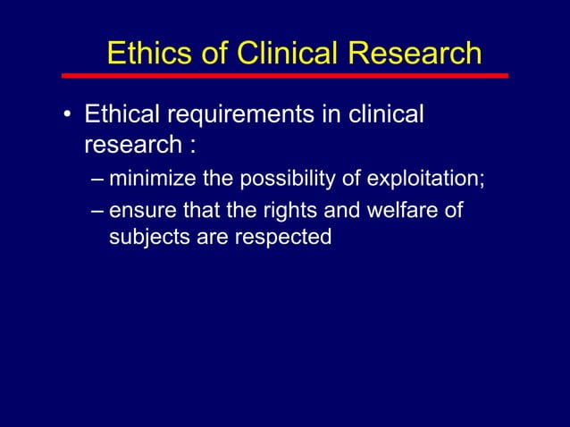 Ethics in clinical research | PPTX