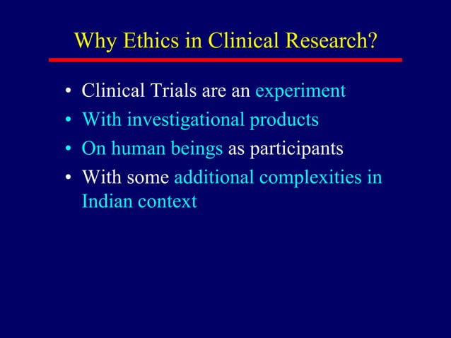 Ethics in clinical research | PPTX