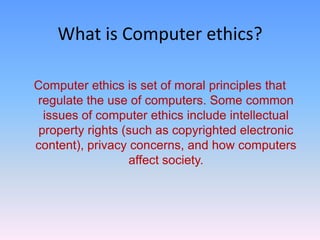 Ethics in computing | PPTX