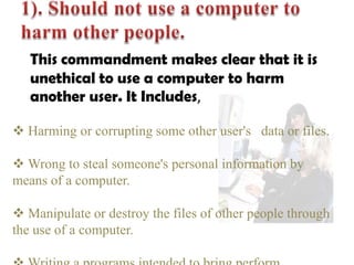 Ethics in computing | PPTX