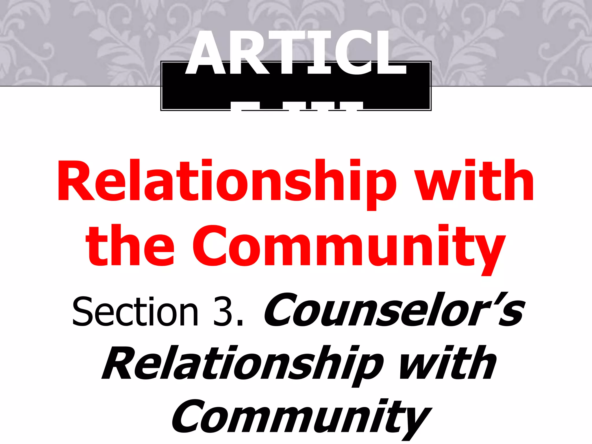 Ethics in Counseling | PPTX