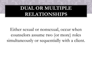 Ethics in Counseling | PPTX