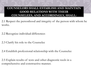 Ethics in Counseling | PPTX