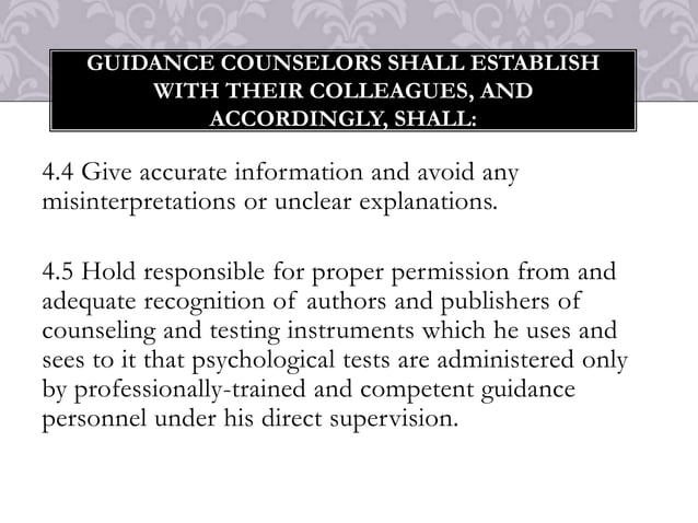 Ethics in Counseling | PPTX | Professional School | Postgraduate Education