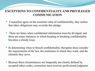 ethics in counselling and multiple relationship | PPT