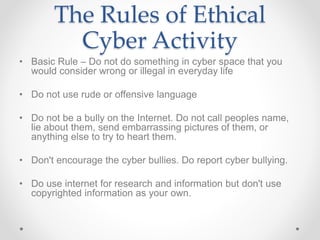 Ethics in Cyber Space | PPTX