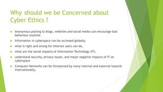 Ethics in cyber space | PPTX