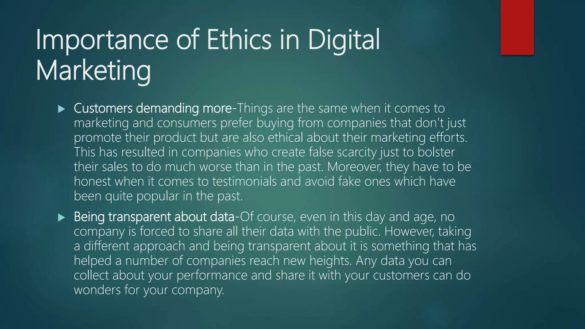 Ethics in digital marketing | PPTX