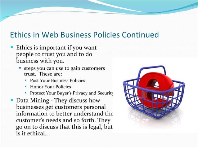 Ethics in e commerce n it | PPT | Internet Safety | Parenting