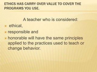 Ethics in Education | PPTX