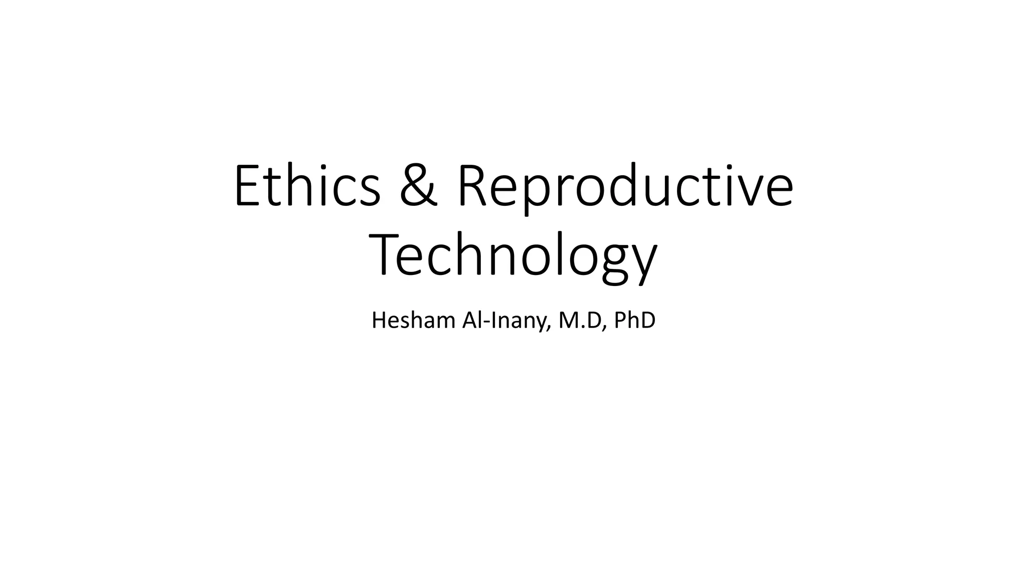 Ethics & infertility | PPT