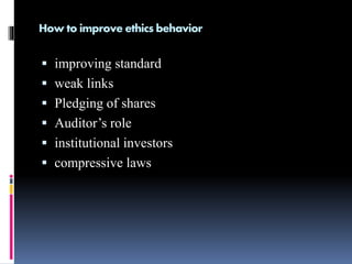 Ethics in finacne | PPT