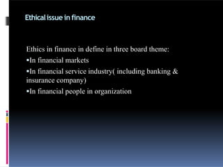 Ethics in finance | PPT