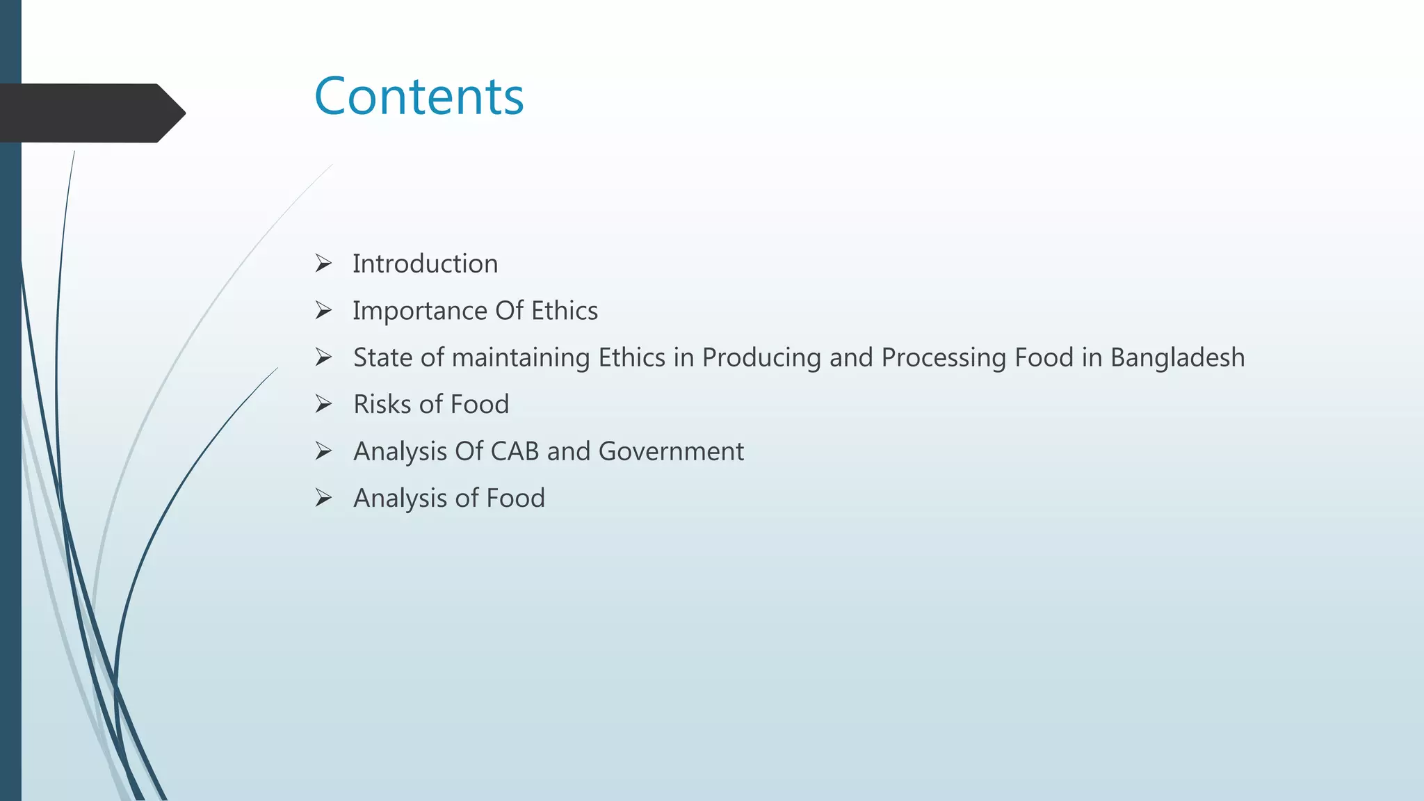 Ethics in food and public health safety in bangladesh | PPTX