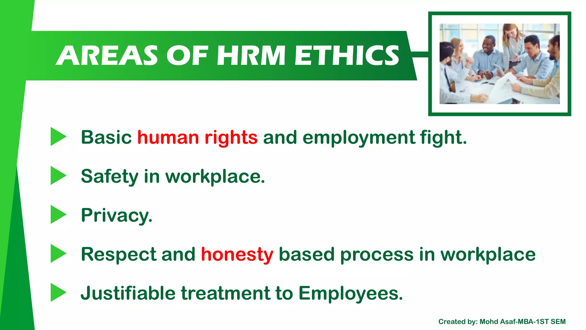 Ethics in Human Resource Management(HRM) | PDF