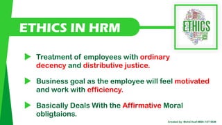 Ethics in Human Resource Management(HRM) | PDF