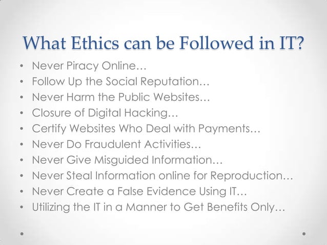 Ethics in Information Technology | PPTX