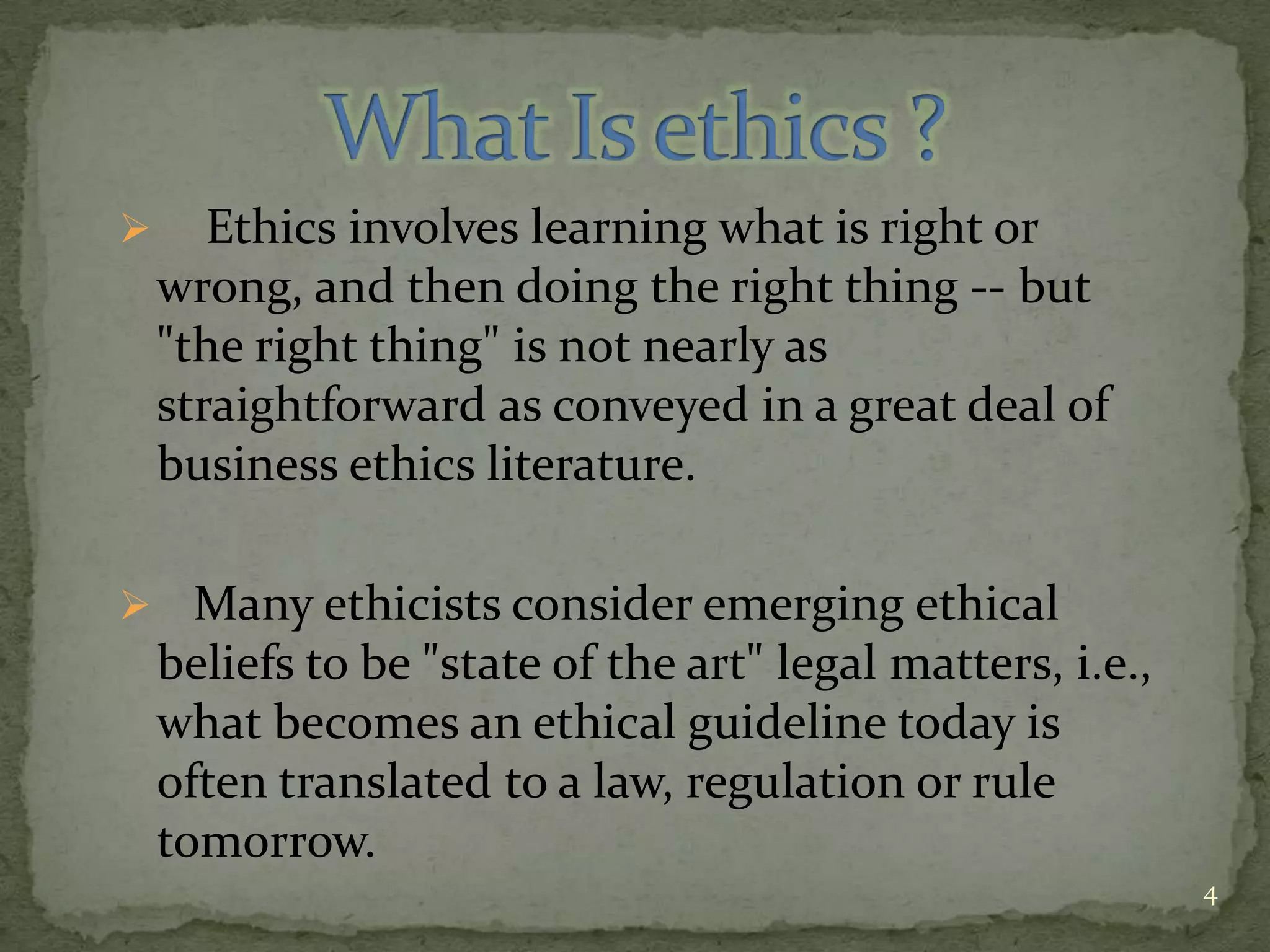 Ethics in insurance ppt | PPTX